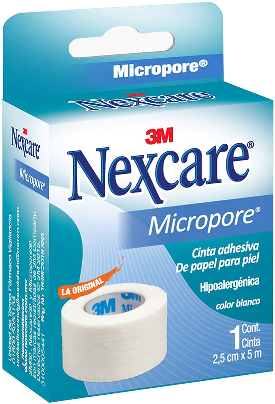 Cinta adhesiva de papel para piel micropore 2.5 cm x 5m – Distribuidora Sta María