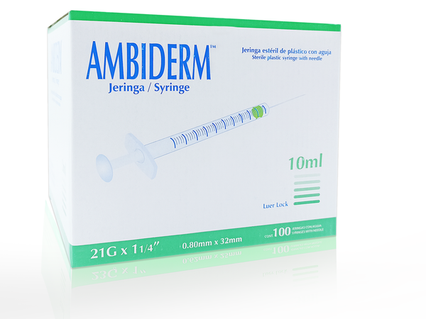 Jeringa De 10ml Luer Lock 21g X 32mm Caja con 100 Piezas – Distribuidora Sta María