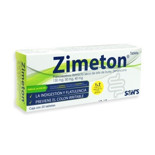 ZIMETON 20 TAB 130/50/40 MG – Distribuidora Sta María