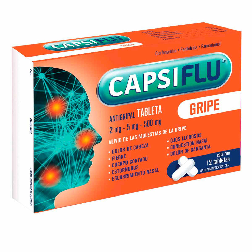 CAPSIFLU GRIPE 12 TAB 2/5/500MG – Distribuidora Sta María