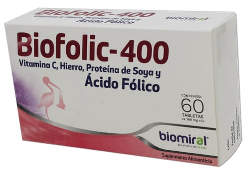 BIOFOLIC 400 60TAB 20/18.30/15/.40/190MG – Distribuidora Sta María
