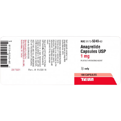 ANAGRELIDE 1 mg Hidrocloruro – Distribuidora Sta María