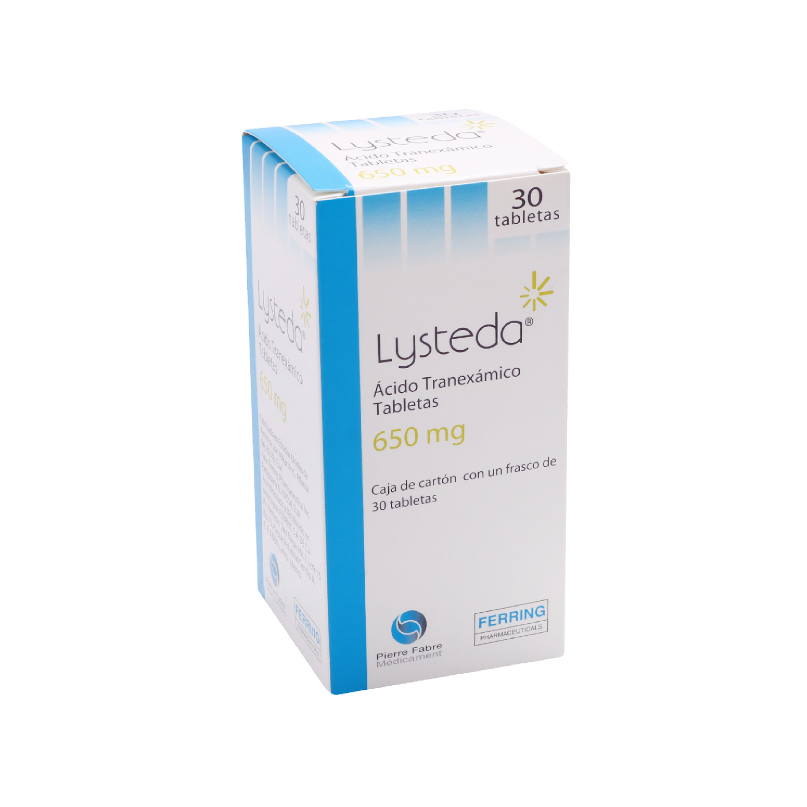 Lysteda (Ácido Tranexámico) Tabs 650 mg Cja fco c/30 tabs ...