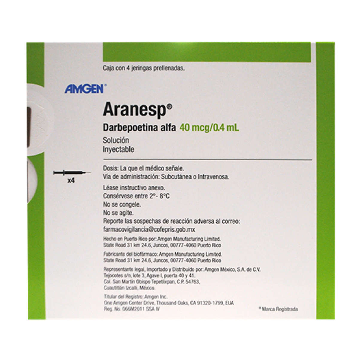 ARANESP 40mcg 0.4ml – Distribuidora Sta María
