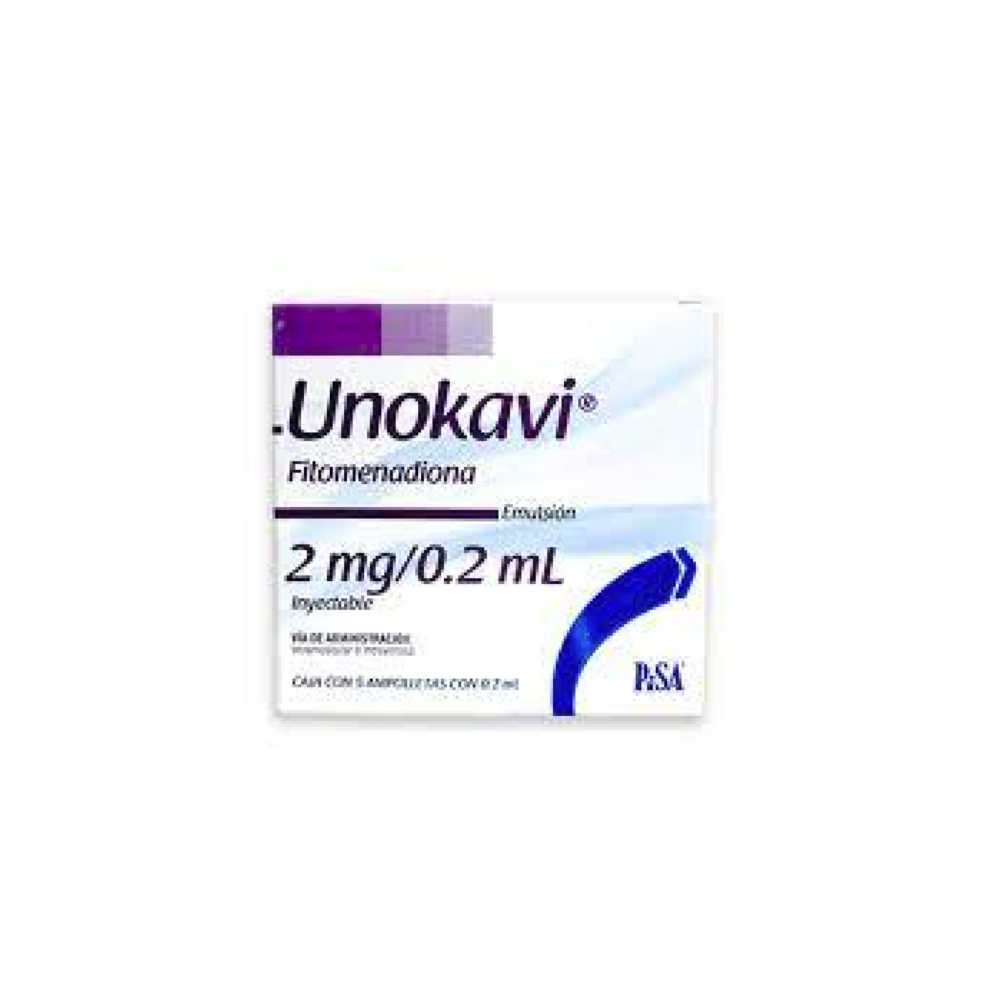 Unokavi (Fitomenadiona) Emu iny 2mg/0.2ml Cja c 5 amps 0.2ml ...